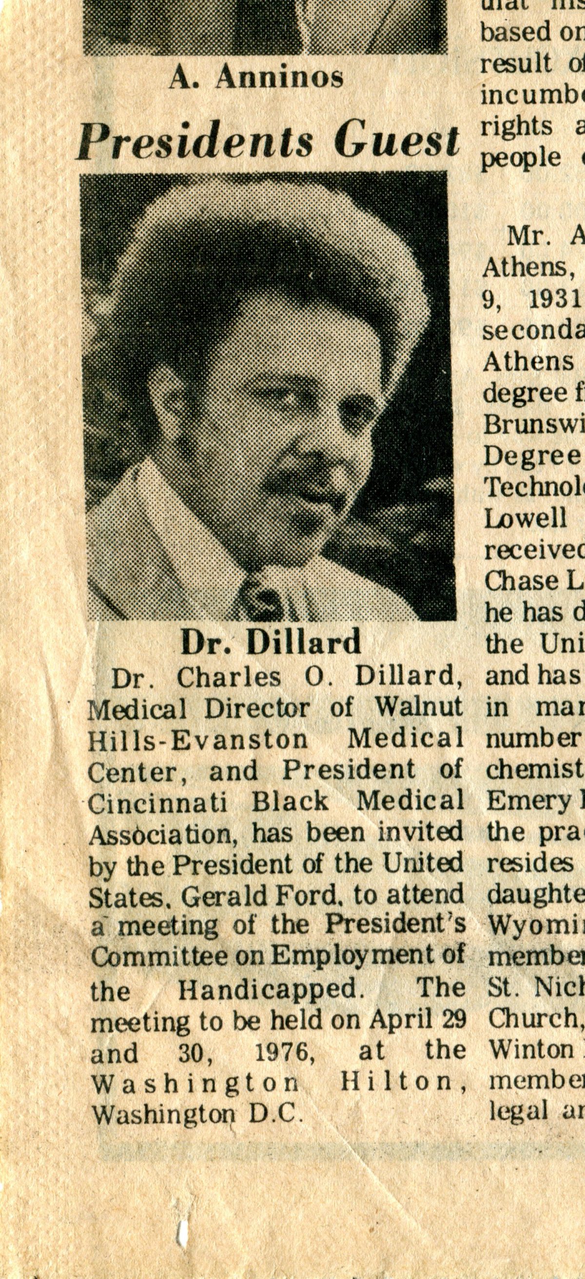Charles Dillard | Walnut Hills Historical Society